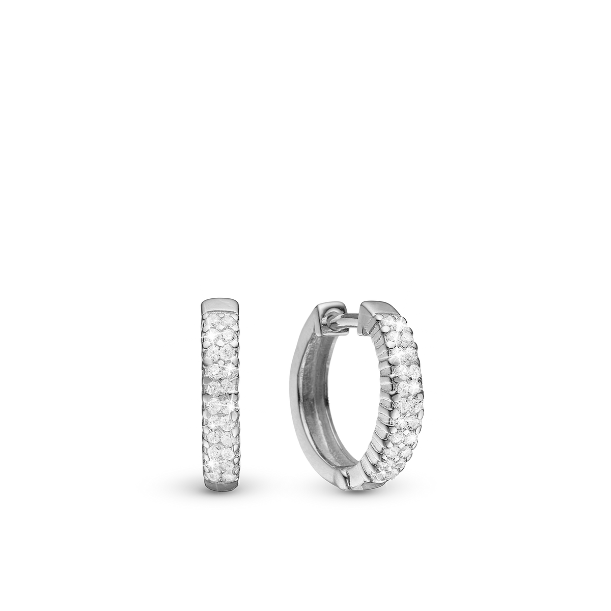 Charmed Hoops - Blankpoleret Sterling Sølv m. 44 Cubic Zirkonia